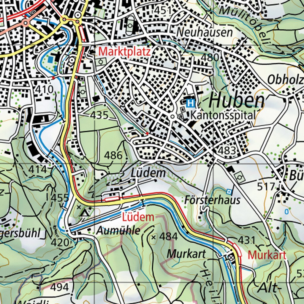 Frauenfeld, 1:50,000 Map by SwissTopo | Avenza Maps