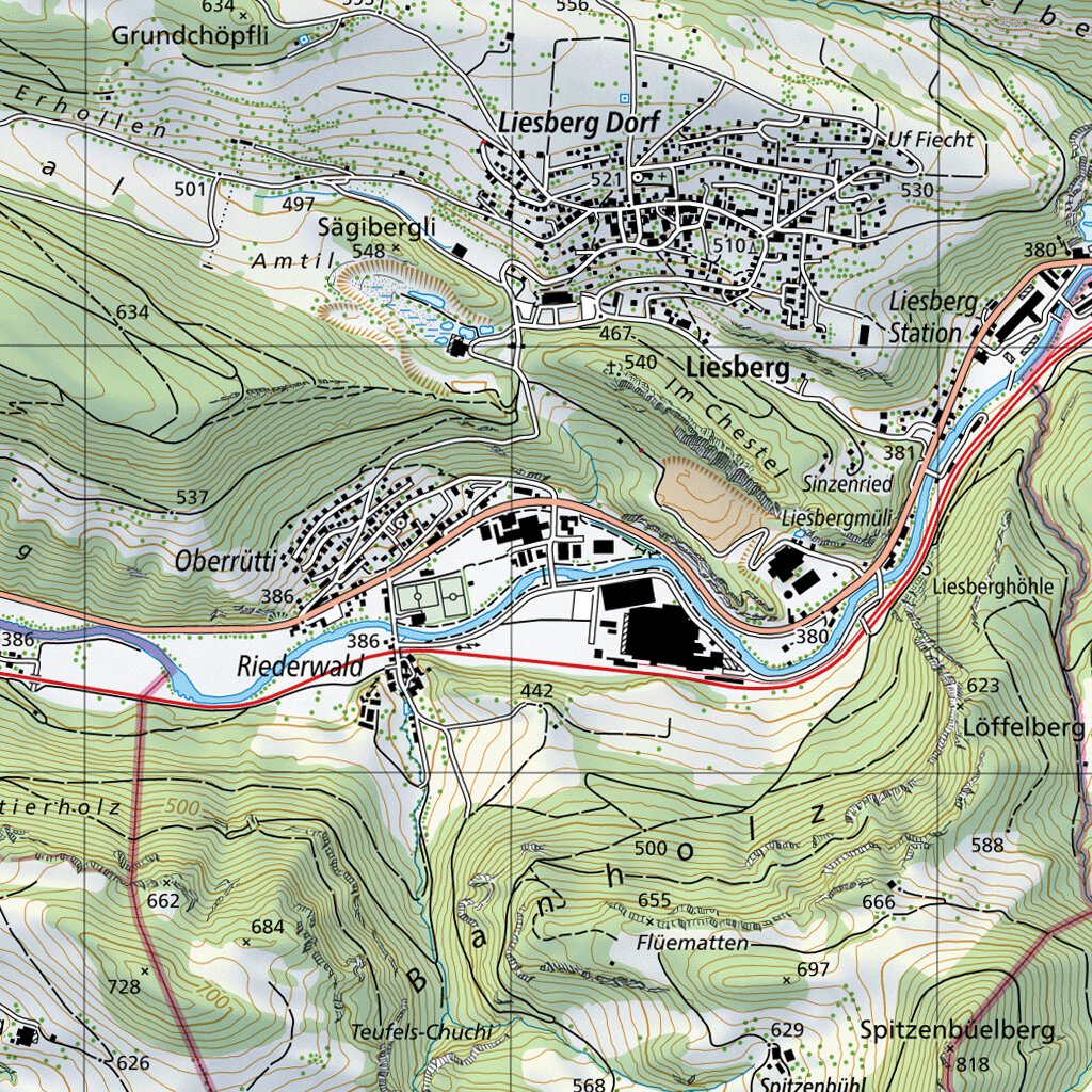 Hauenstein, 1:25,000 Map by SwissTopo | Avenza Maps