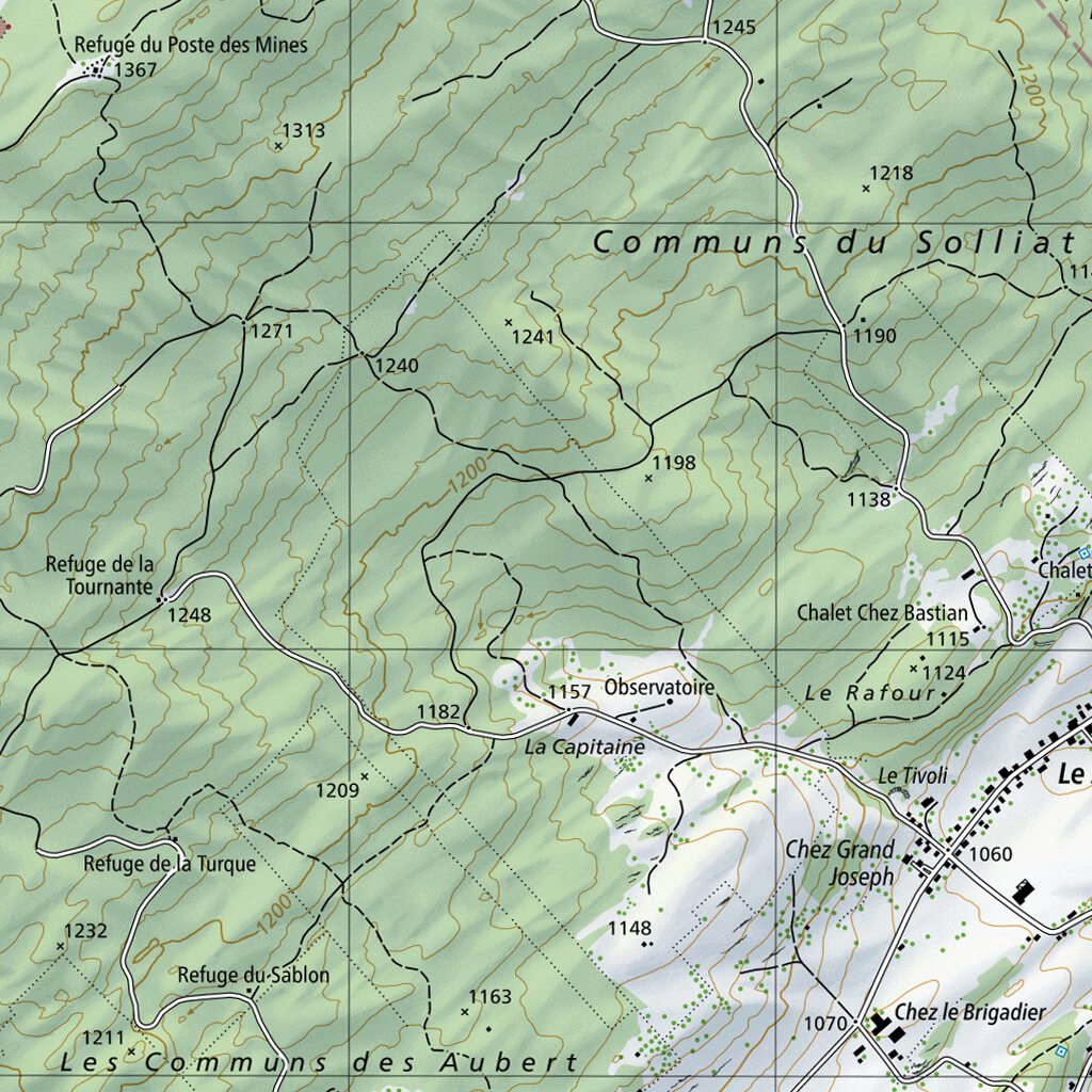 Ilanz / Glion, 1:25,000 Map by SwissTopo | Avenza Maps