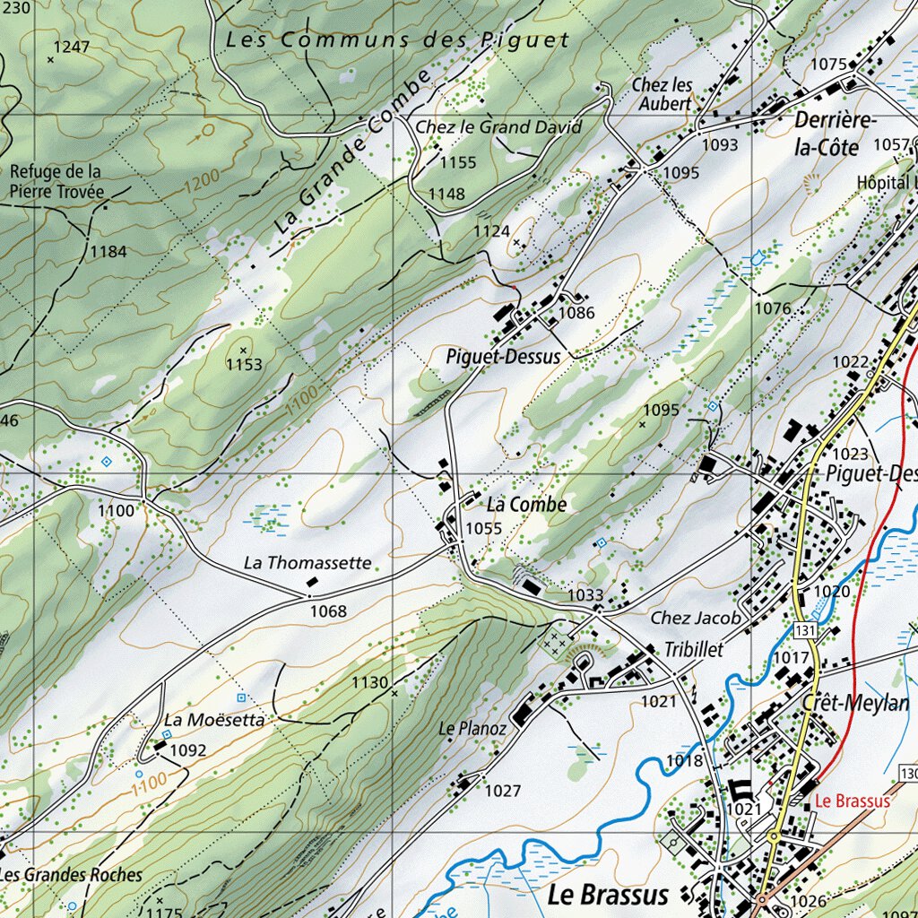 Ilanz / Glion, 1:25,000 Map by SwissTopo | Avenza Maps