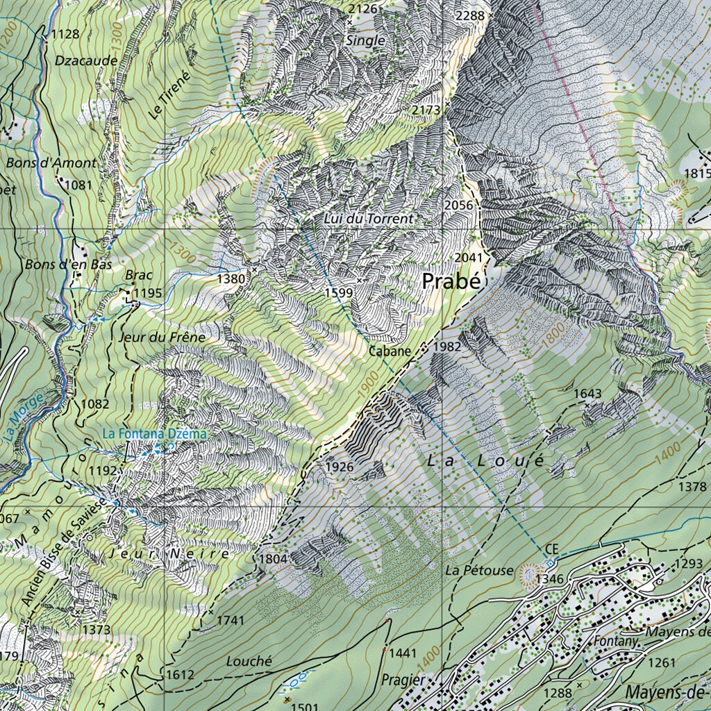 Monthey West, 1:25,000 Map by SwissTopo | Avenza Maps