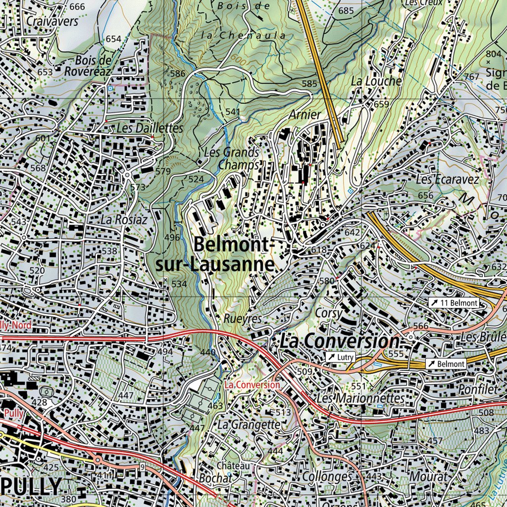 Morges, 1:25,000 Map by SwissTopo | Avenza Maps