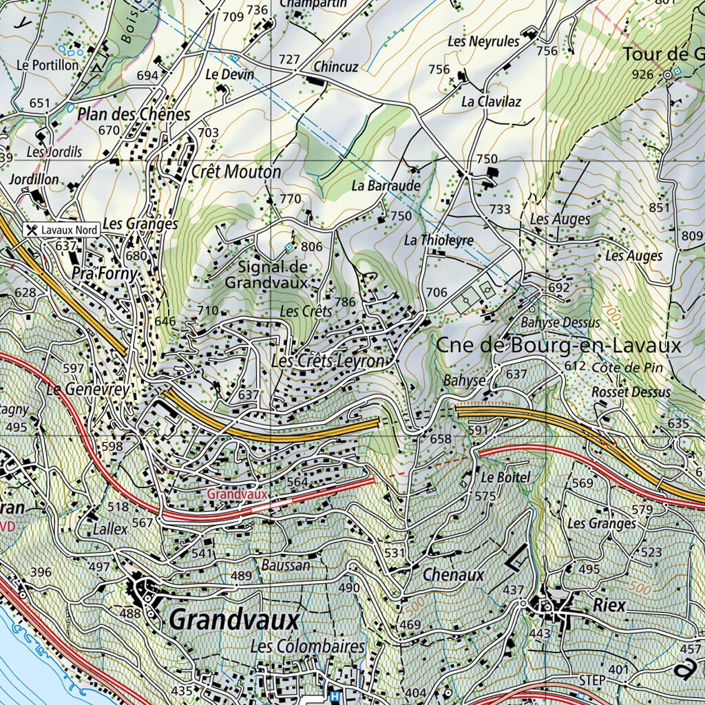 Morges, 1:25,000 Map by SwissTopo | Avenza Maps