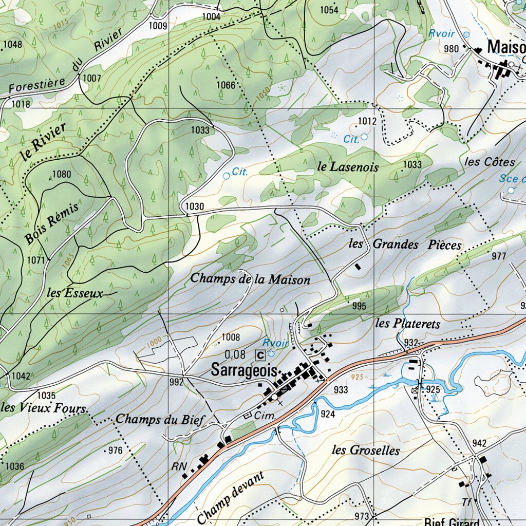 Mouthe, 1:25,000 Map by SwissTopo | Avenza Maps