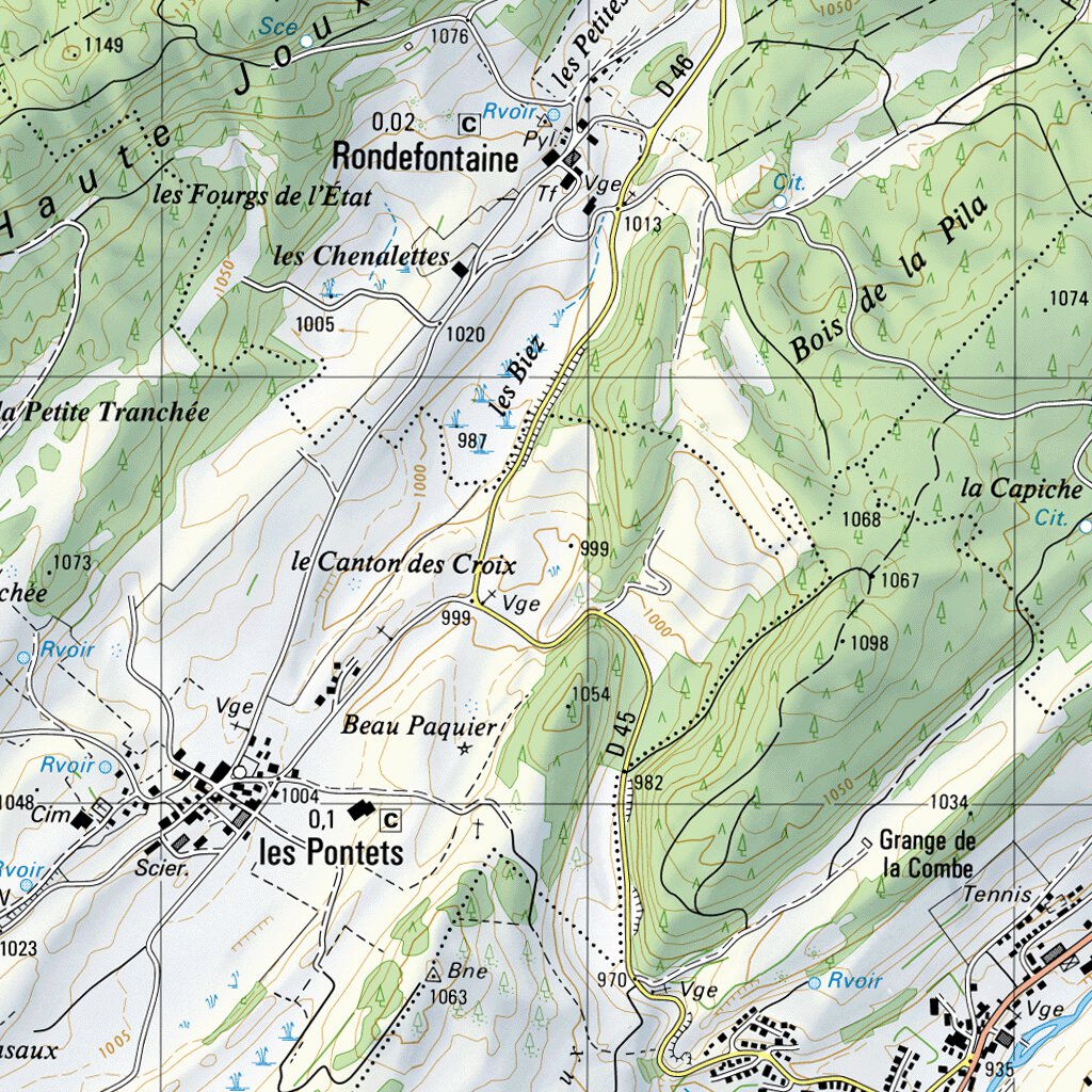 Mouthe, 1:25,000 Map by SwissTopo | Avenza Maps