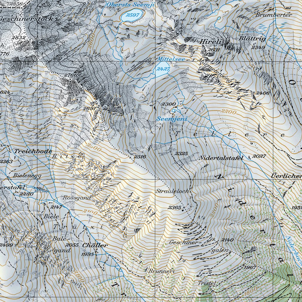 Mürren, 1:25,000 Map by SwissTopo | Avenza Maps