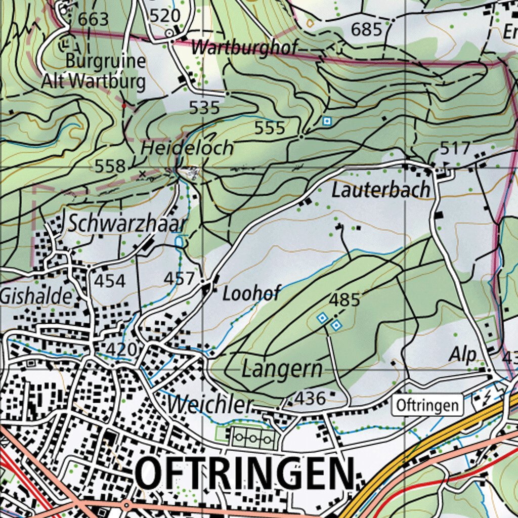 Olten, 1:50,000 Map by SwissTopo | Avenza Maps