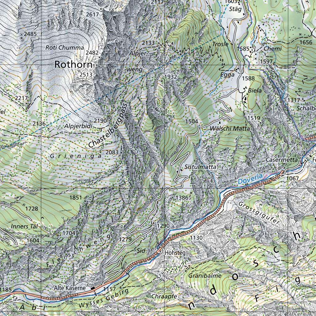 St. Niklaus, 1:25,000 Map by SwissTopo | Avenza Maps