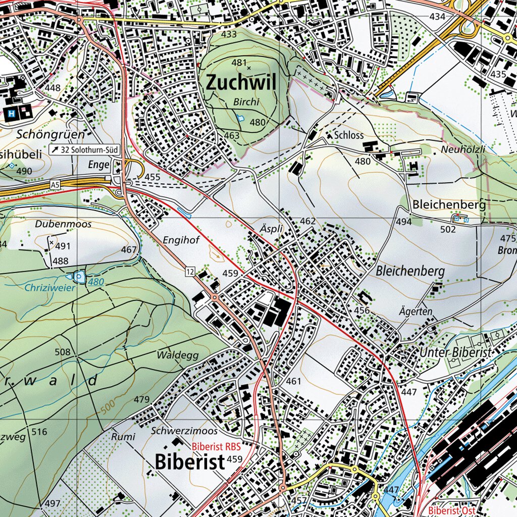 Sursee, 1:25,000 Map by SwissTopo | Avenza Maps