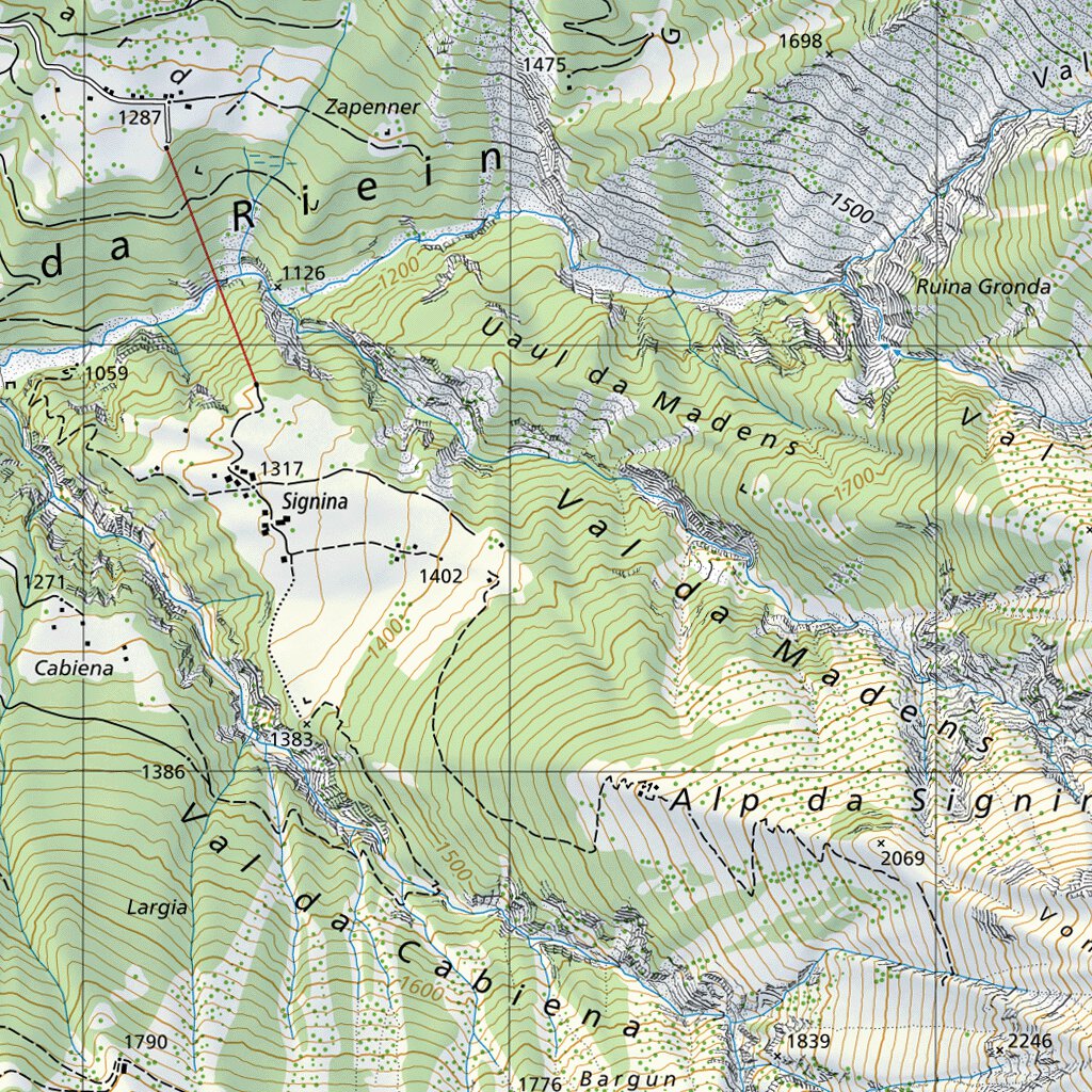 Thusis, 1:25,000 Map by SwissTopo | Avenza Maps