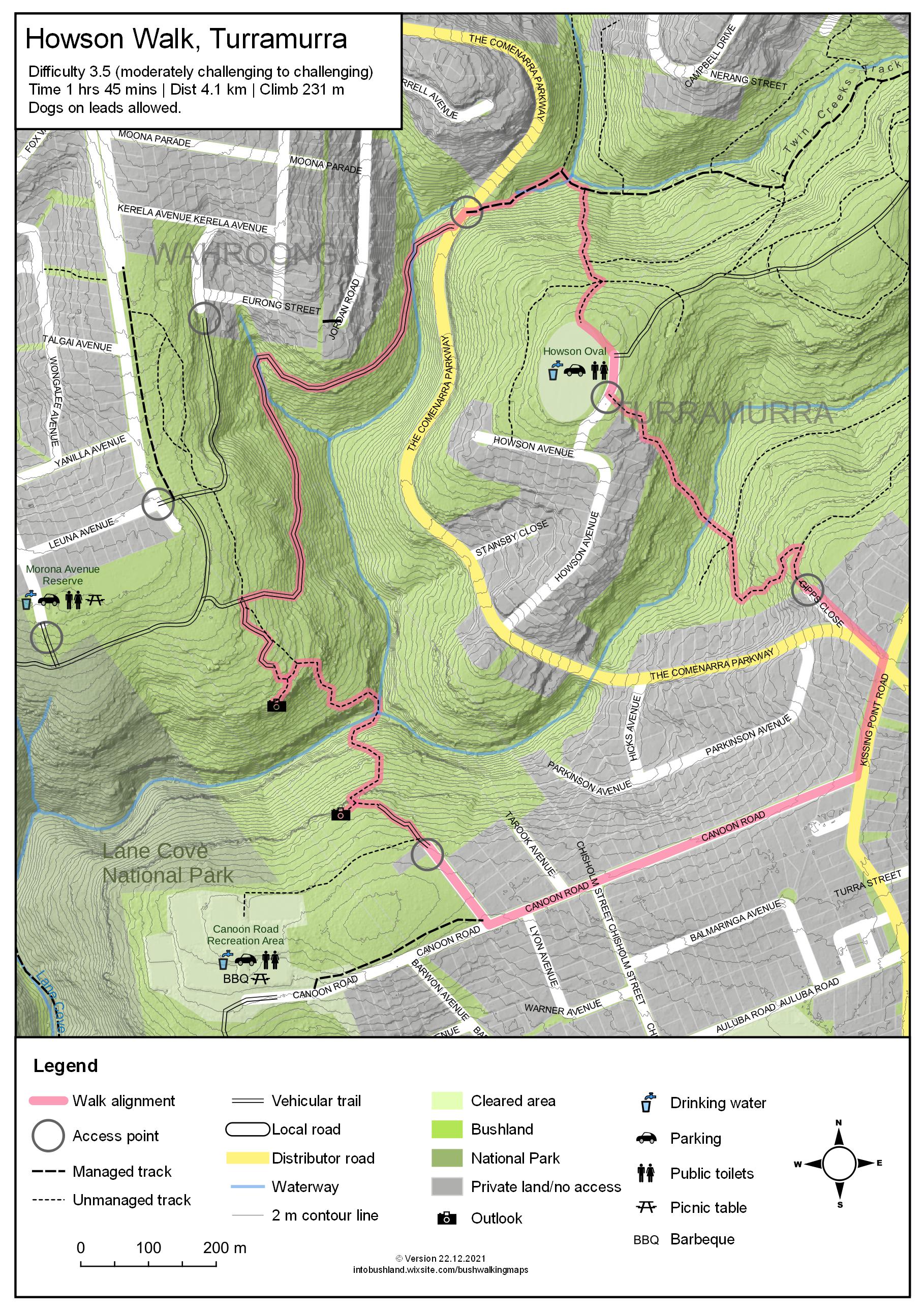 Howson Walk, Turramurra Map by Sydney Bushwalking Maps | Avenza Maps
