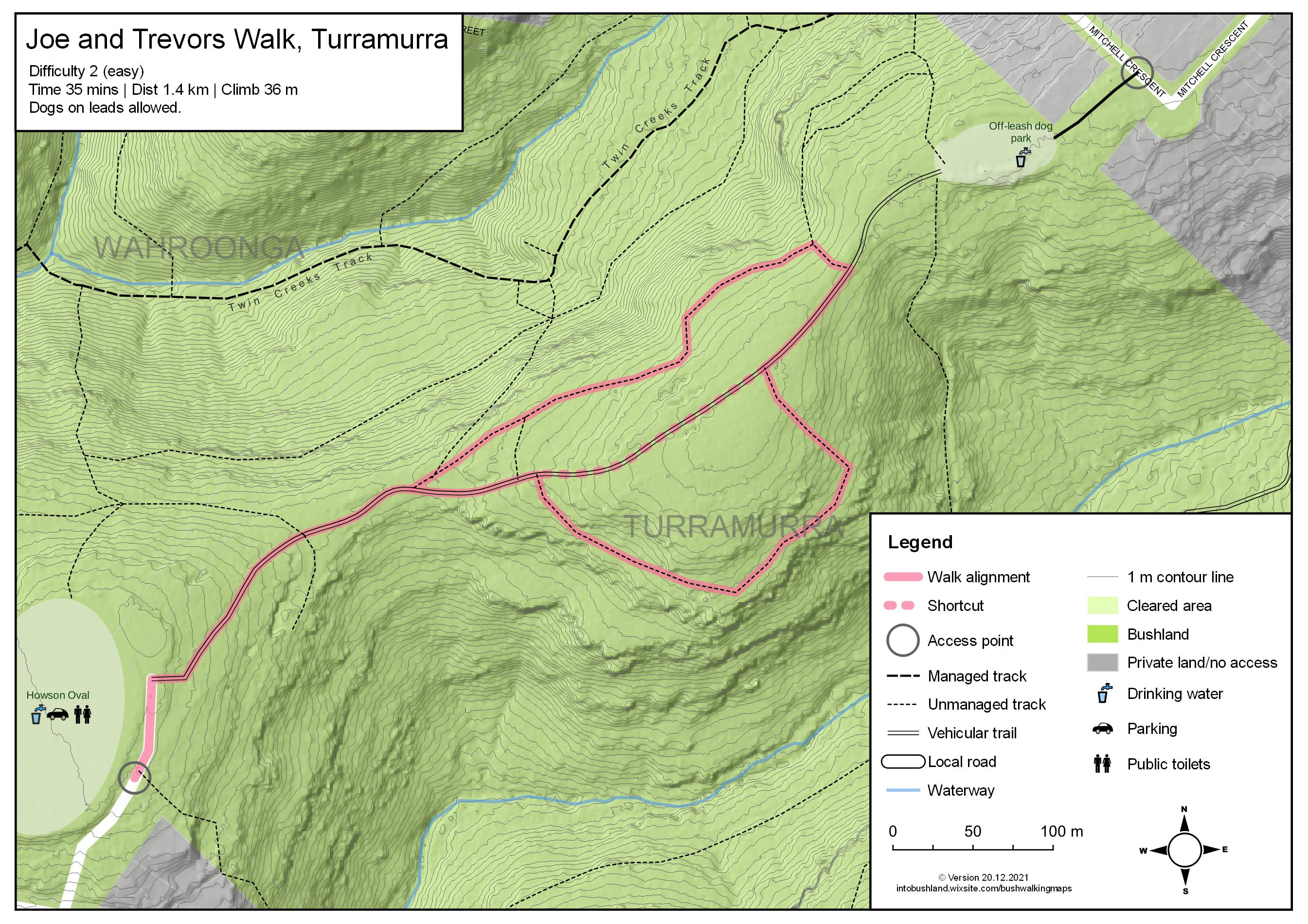 Joe and Trevors Walk, Turramurra Map by Sydney Bushwalking Maps ...