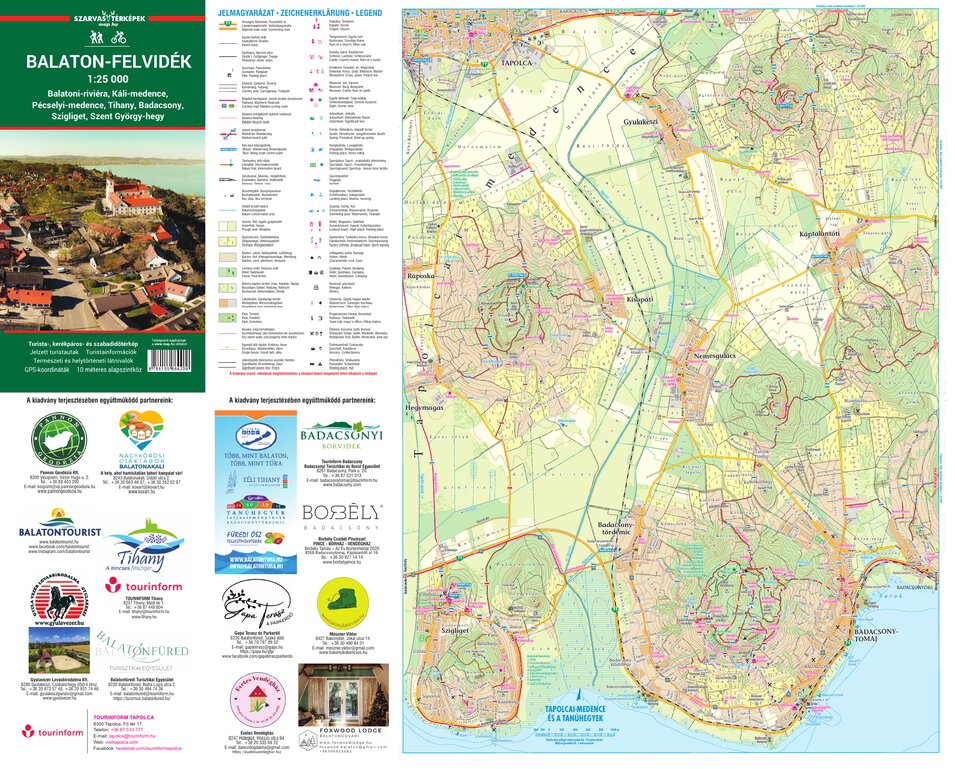 Badacsony, Szigliget, Szt. György-hegy turistatérkép, tourist Map by ...