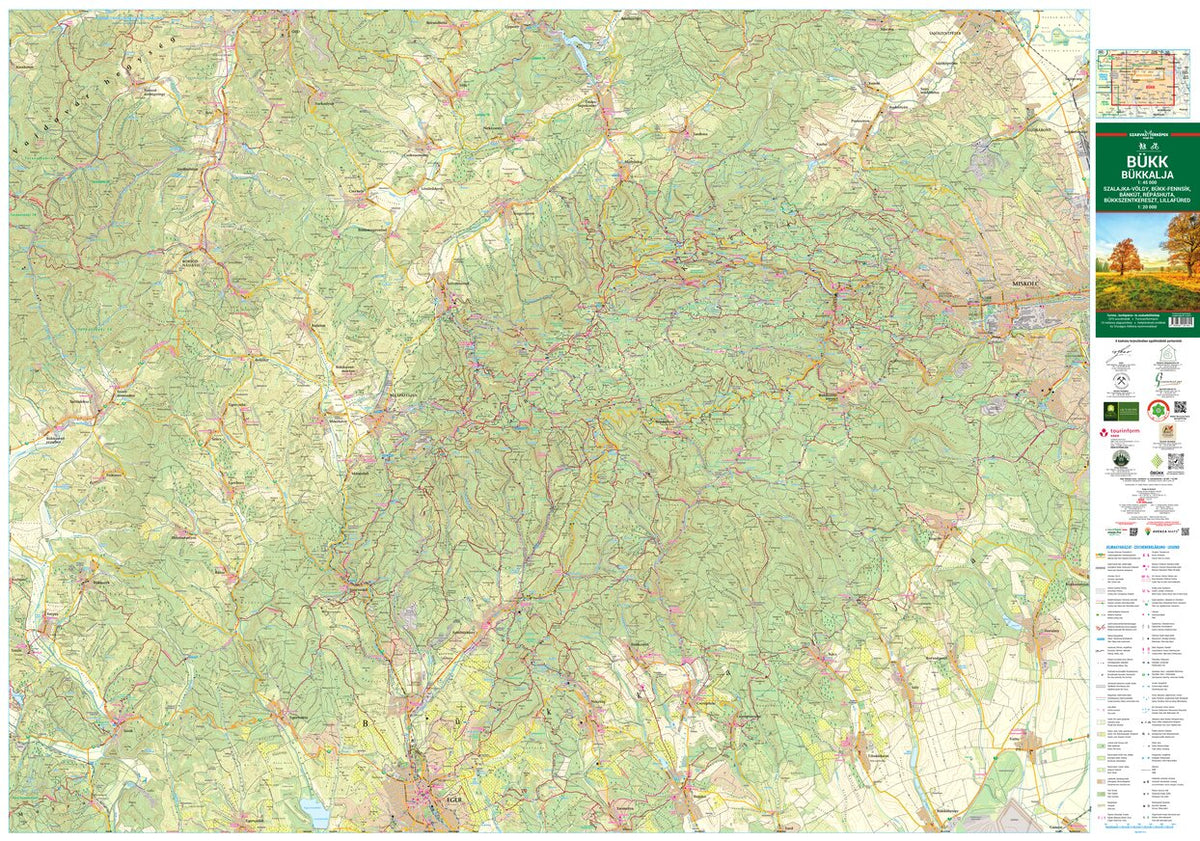 Bükk turista-biciklis térkép, tourist, biking Map by Szarvas Andras ...