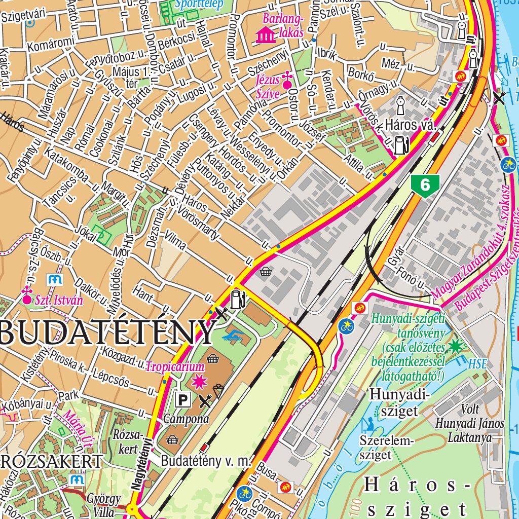 Duna / Csepel-sziget (1. szelvény Budapest-Ráckeve) Map by Szarvas ...
