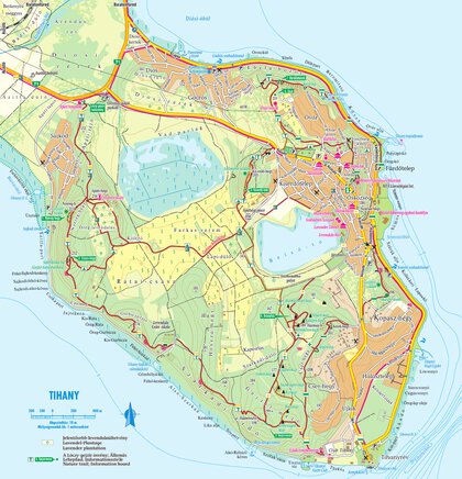 Tihany turistatérkép, tourist Map by Szarvas Andras private ...