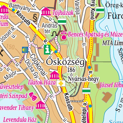 Tihany turistatérkép, tourist Map by Szarvas Andras private ...