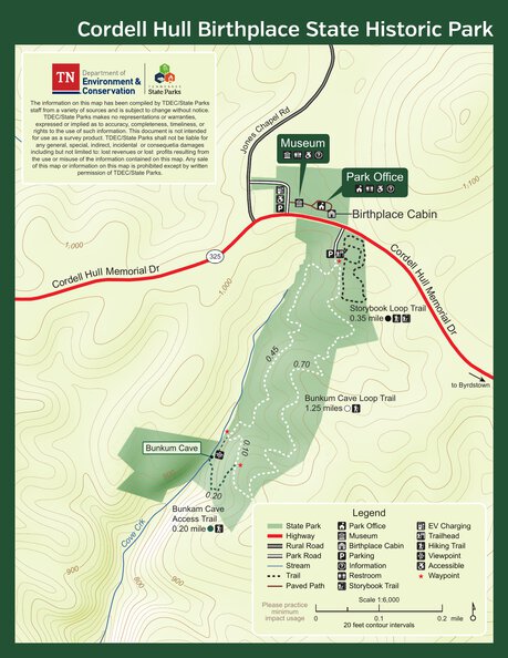 Cordell Hull Birthplace State Park Map by Tennessee State Parks ...