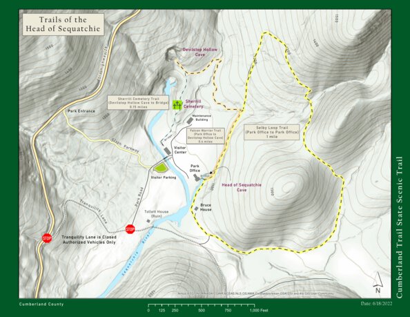 The Cumberland Trail - Head of Sequatchie Map by Tennessee State Parks ...