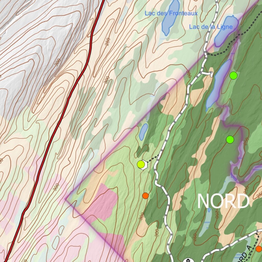 Carte écoforestière des zones de chasse 119A-125 et NORD - Orignal Map ...