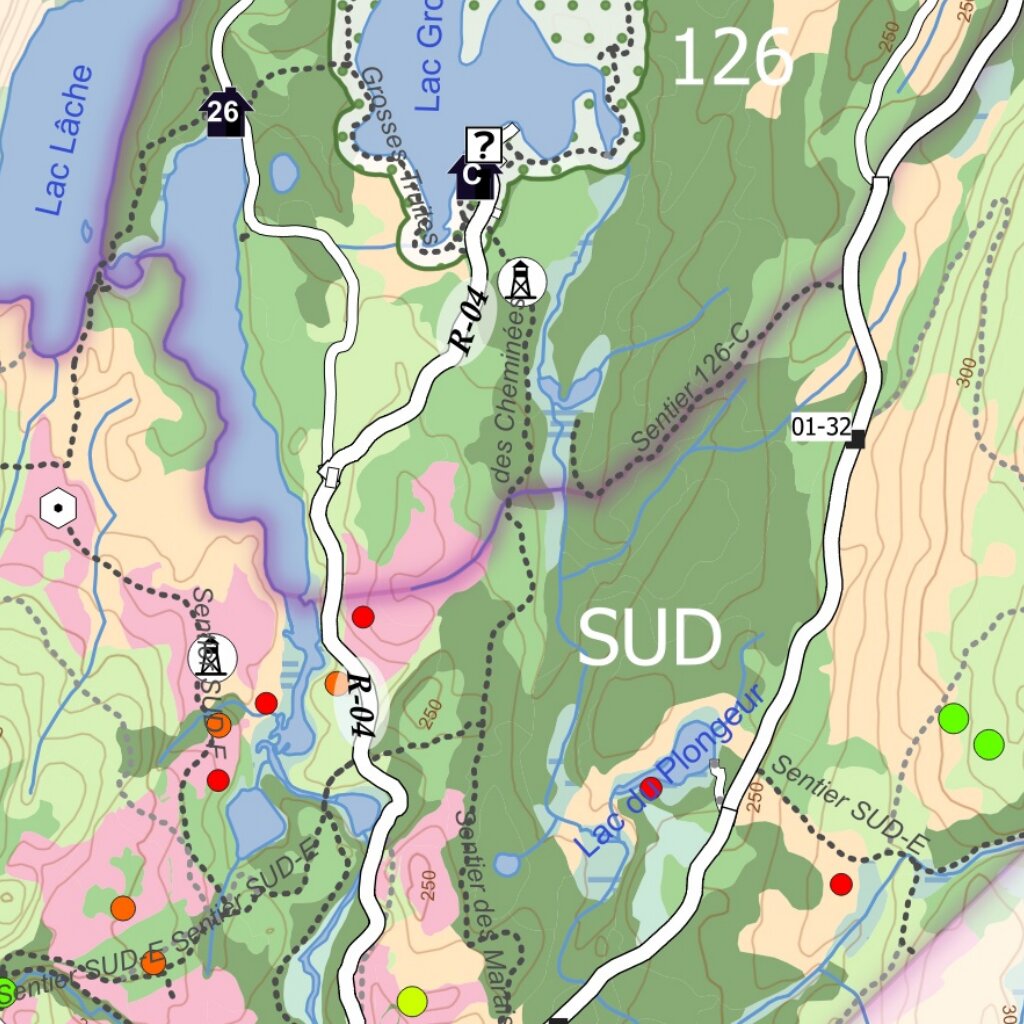 Carte écoforestière des zones de chasse 126-127A et SUD - Orignal Map ...