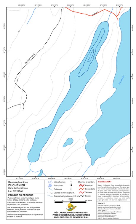 Cristal (lac) - Bathymétrie Map by Terfa | Avenza Maps