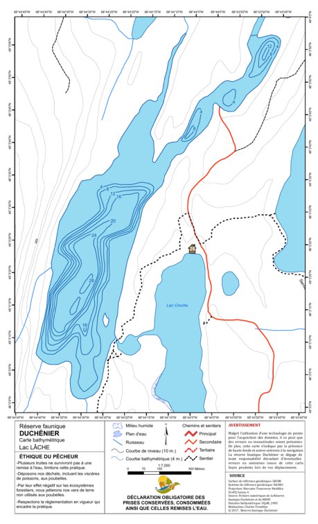 Lâche (lac) - Bathymétrie Map by Terfa | Avenza Maps