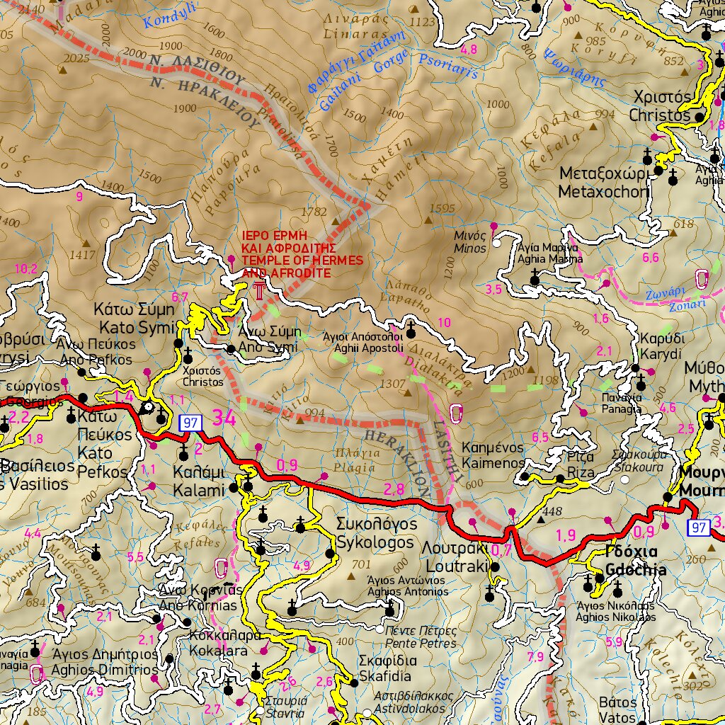 Eastern Crete, Greece Map by Terrain Editions | Avenza Maps