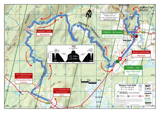 Takayna Trail T62 Map by Terrainium Pty Ltd | Avenza Maps