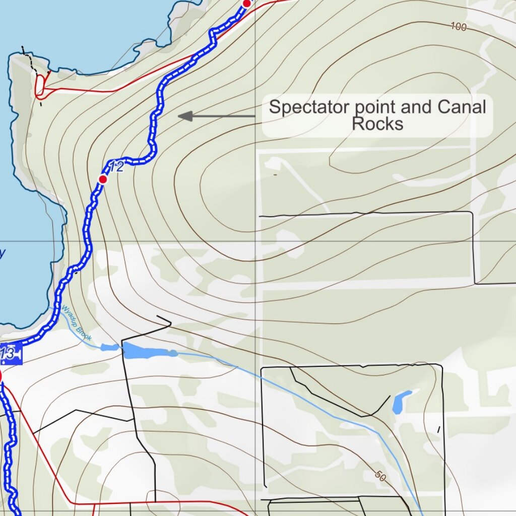 Margaret River 42KM Trail Marathon Detail 2025 Map by Terrainium Pty ...