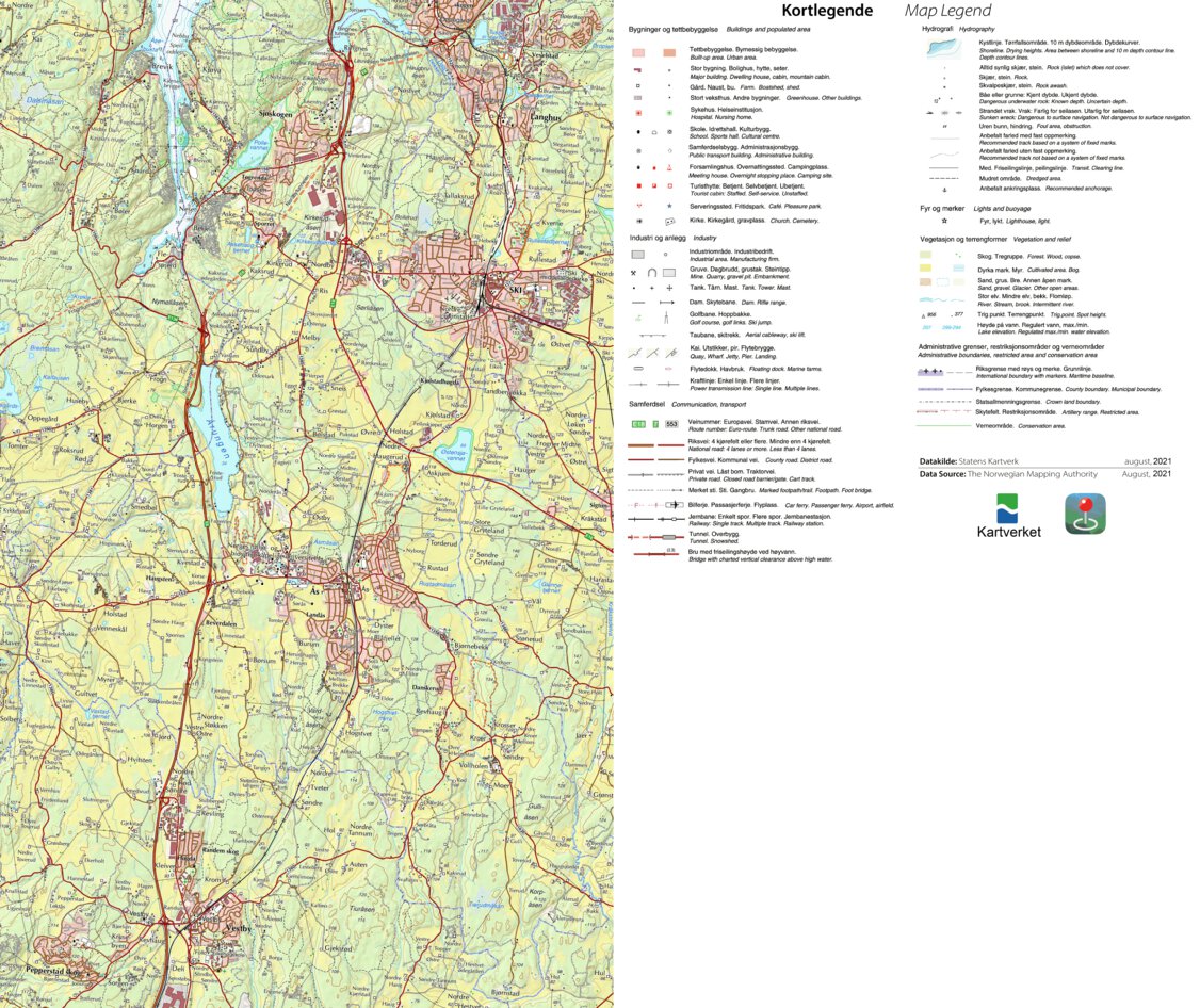 Municipality of Ås Map by The Norwegian Mapping Authority | Avenza Maps