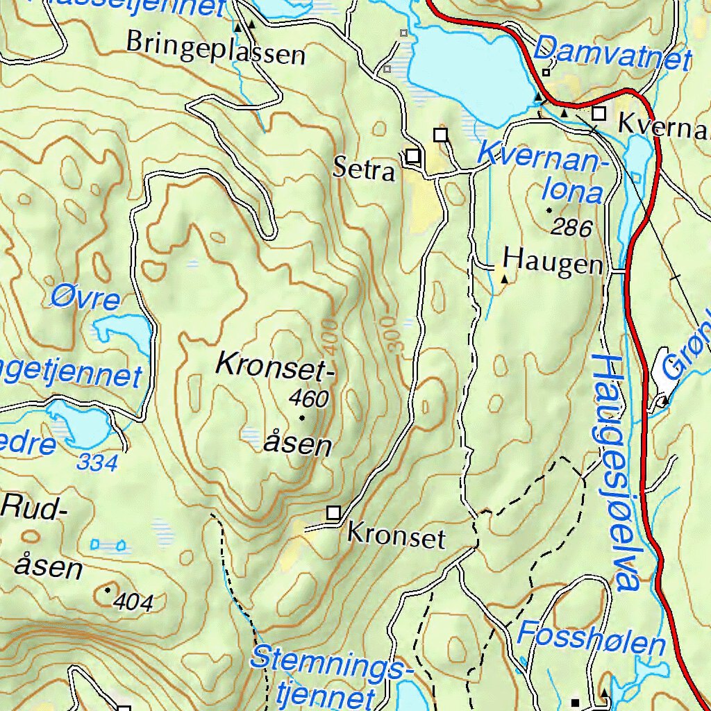 Municipality of Flesberg Map by The Norwegian Mapping Authority ...