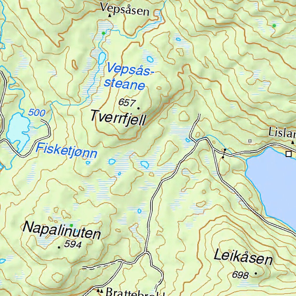 Municipality of Fyresdal Map by The Norwegian Mapping Authority ...