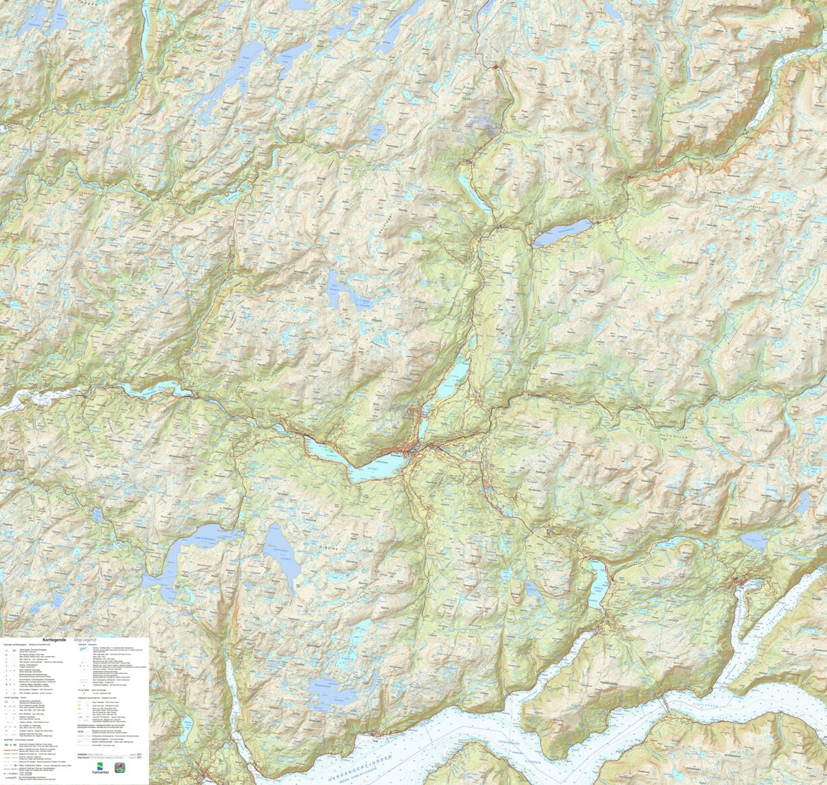 Municipality of Voss Map by The Norwegian Mapping Authority | Avenza Maps