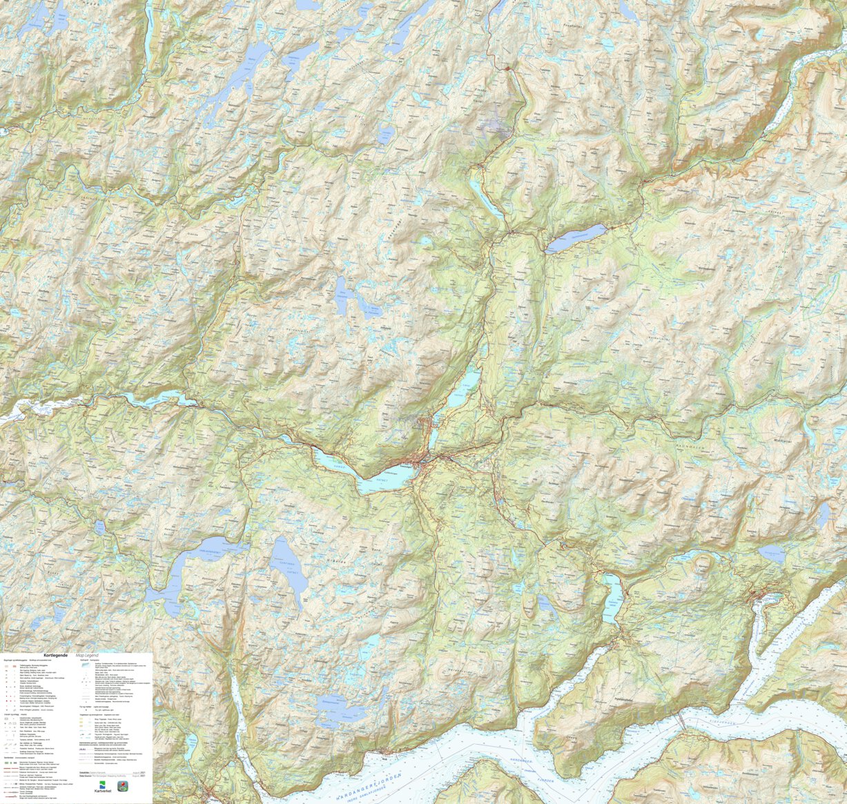 Municipality of Voss Map by The Norwegian Mapping Authority | Avenza Maps