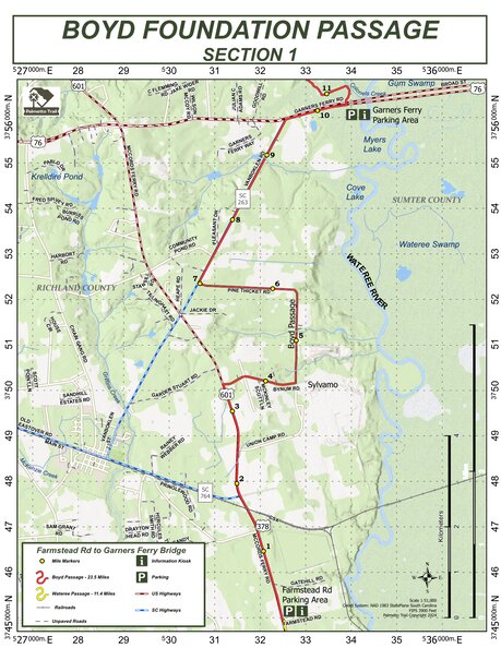 Boyd Passage Section 1 of The Palmetto Trail Map by The Palmetto Trail ...