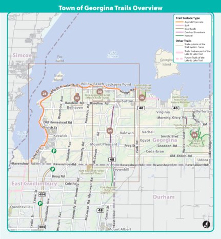 Georgina Trail Overview Map by The Regional Municipality of York ...