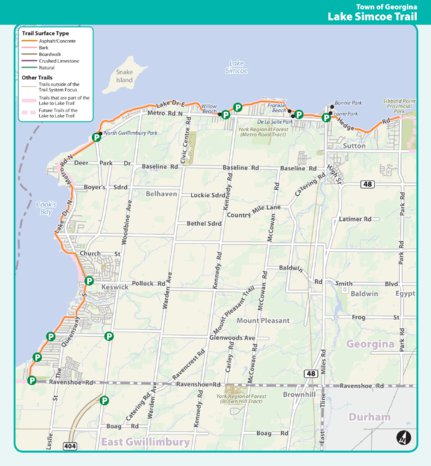Lake Simcoe Trail Map by The Regional Municipality of York | Avenza Maps