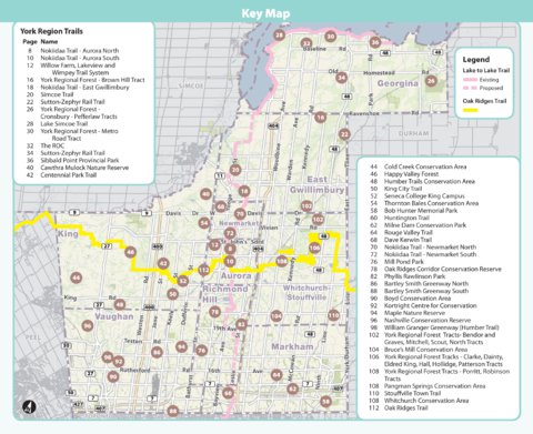 York Region Trails Key Map by The Regional Municipality of York ...