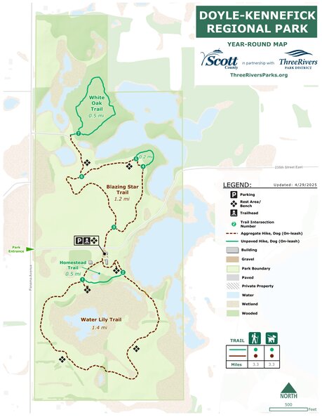 Doyle-Kennefick Regional Park Map by Three Rivers Park District ...
