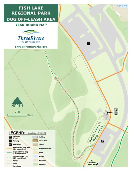 Fish Lake Regional Park Dog Off Leash Area Map by Three Rivers Park ...
