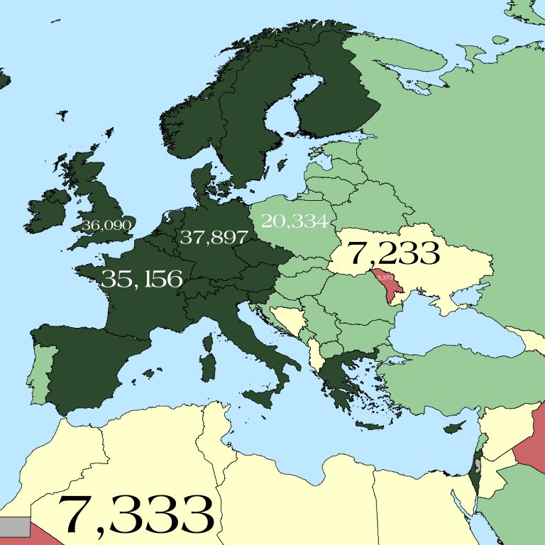 2011 World GDP (PPP) Per Capita Rates Map by Three Scale Strategy ...