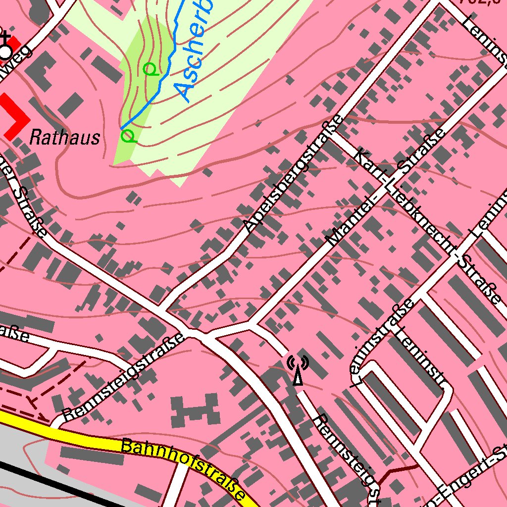 Neuhaus am Rennweg [5432-SO] Map by Thuringer Landesamt Fur ...