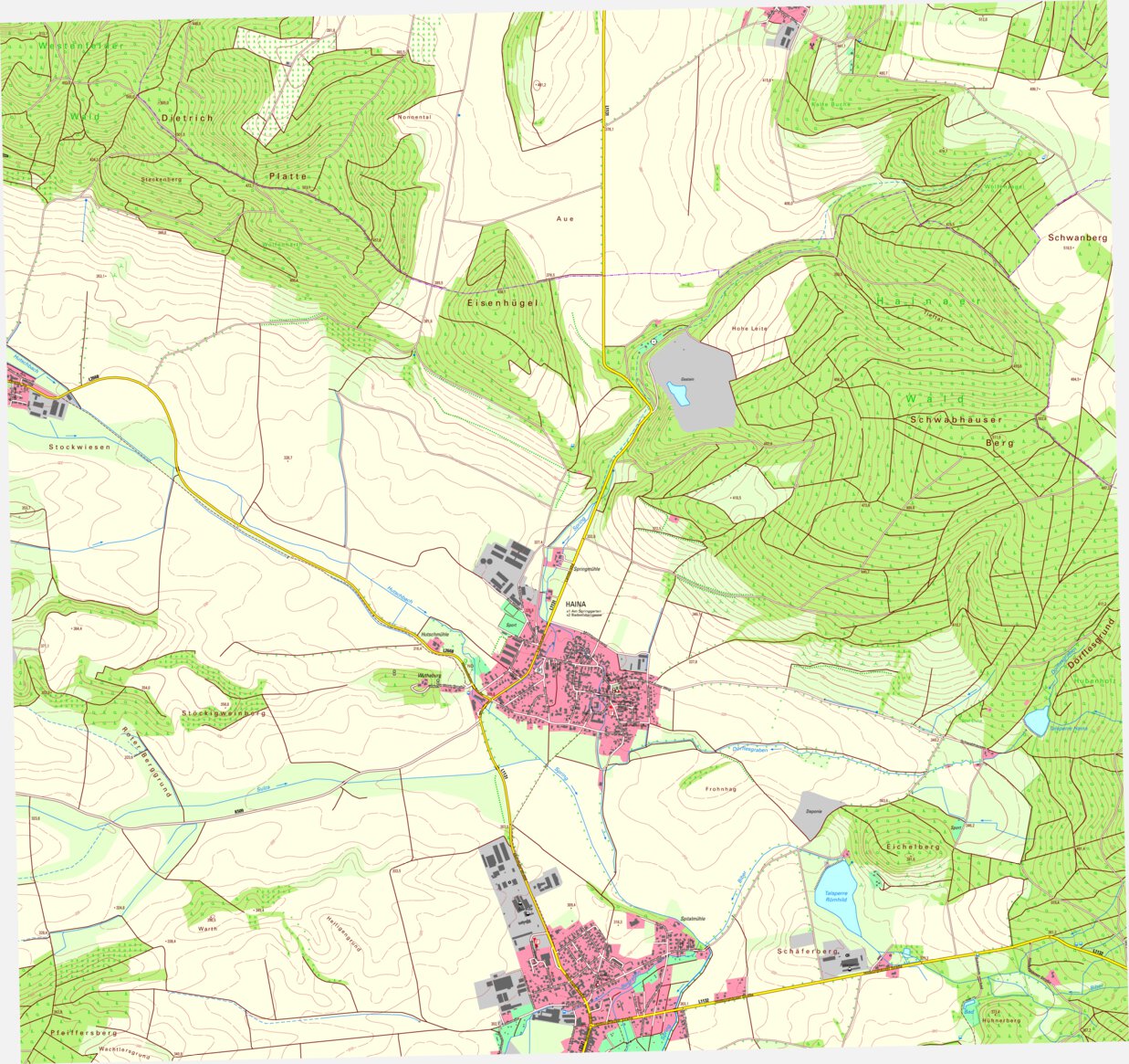 Römhild N [5529-SW] Map by Thuringer Landesamt Fur Bodenmanagement Und ...