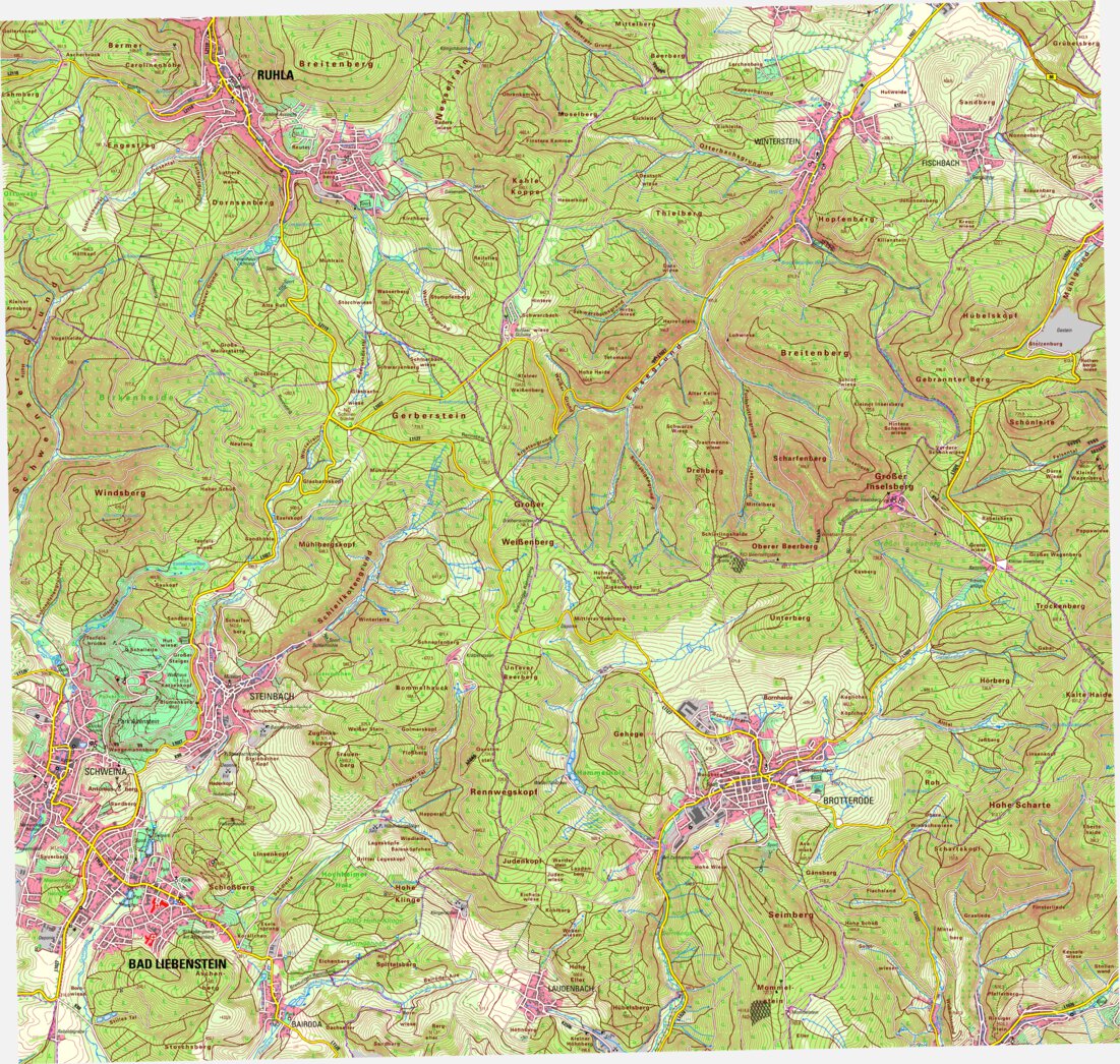 Ruhla [5128] Map by Thuringer Landesamt Fur Bodenmanagement Und ...
