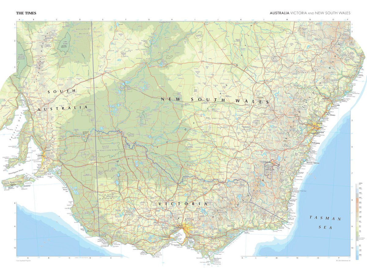 The Times Map of Australia: Victoria and New South Wales by Times Maps ...