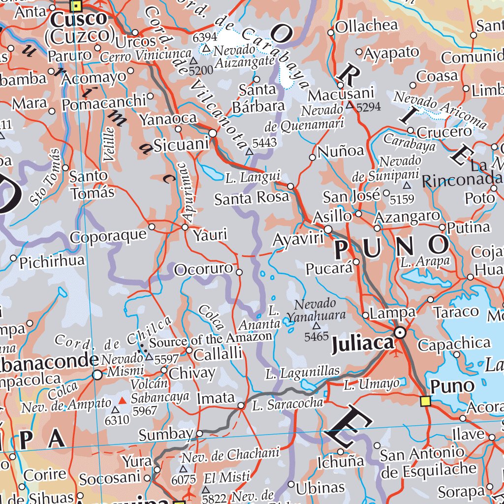 The Times Map of Bolivia, Peru, and Brazil (West) by Times Maps ...