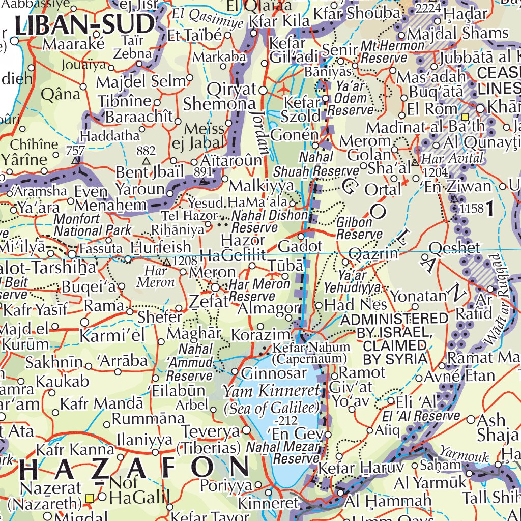 The Times Map of Egypt (Nile Delta), Israel and Cyprus by Times Maps ...