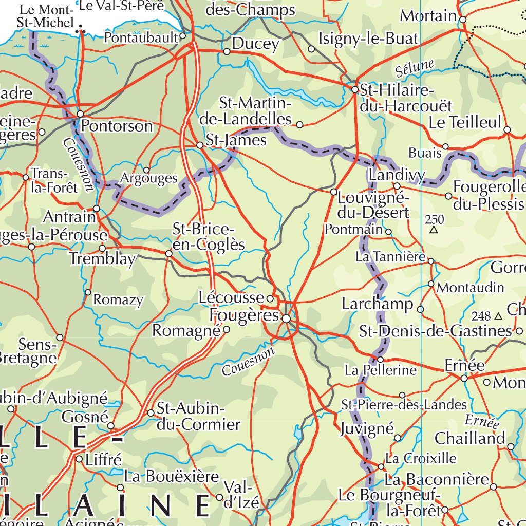 The Times Map of France (Northwest) by Times Maps | Avenza Maps