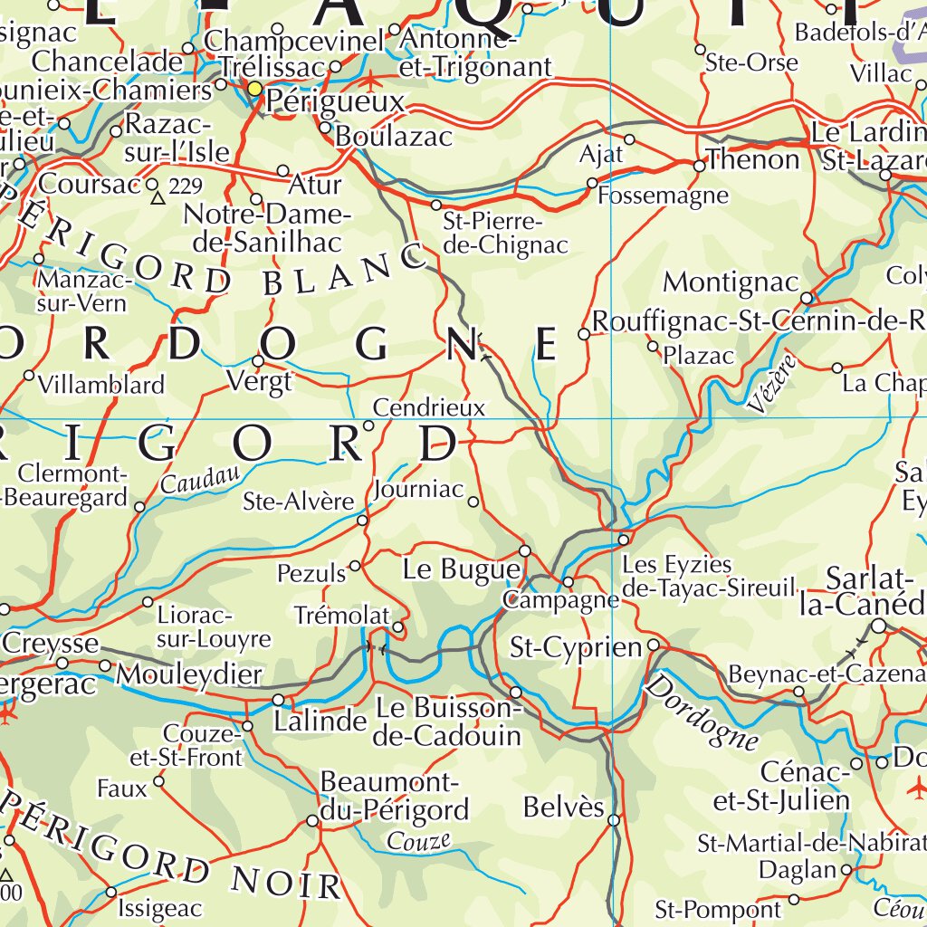 The Times Map of France (Southwest) by Times Maps | Avenza Maps